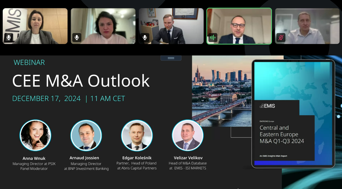 CEE M&A Outlook - Watch EMIS Webinar on Demand